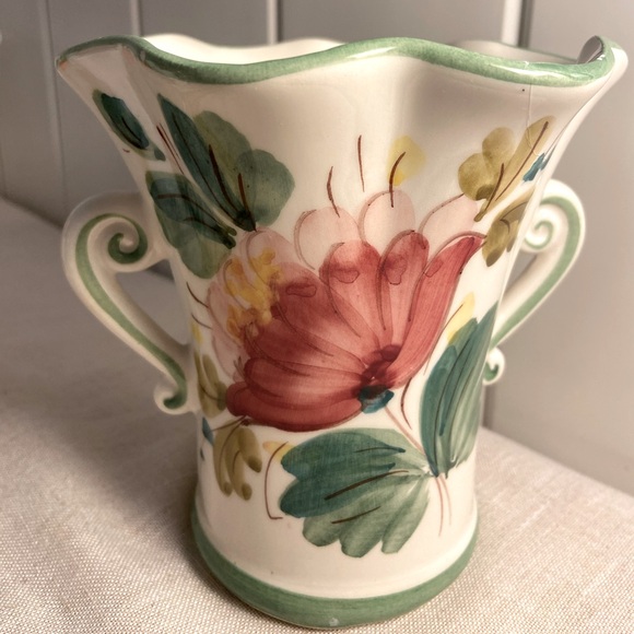FTD | Accents | Vintage Ftd Vase Floral Ceramic Vase With Handles Hand ...